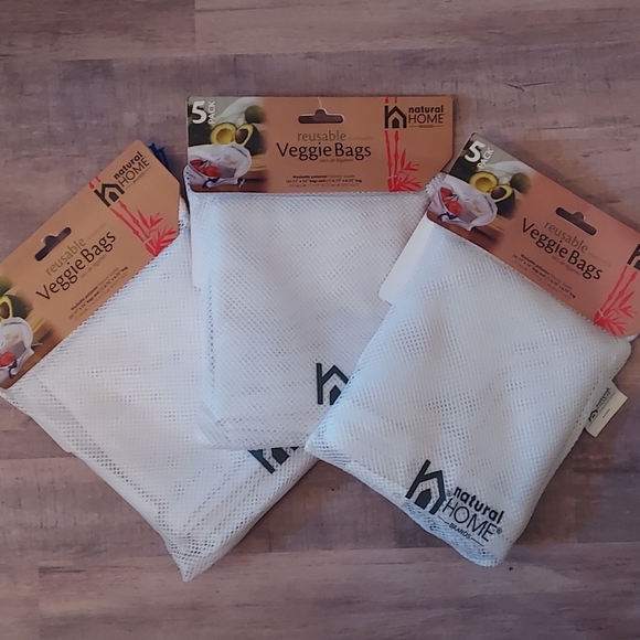Natural Home Brands | Kitchen | 5 White Reusable Produce Veggie ...